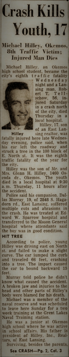 Michael "Mike" Hilley (Deceased), Okemos, MI Michigan
